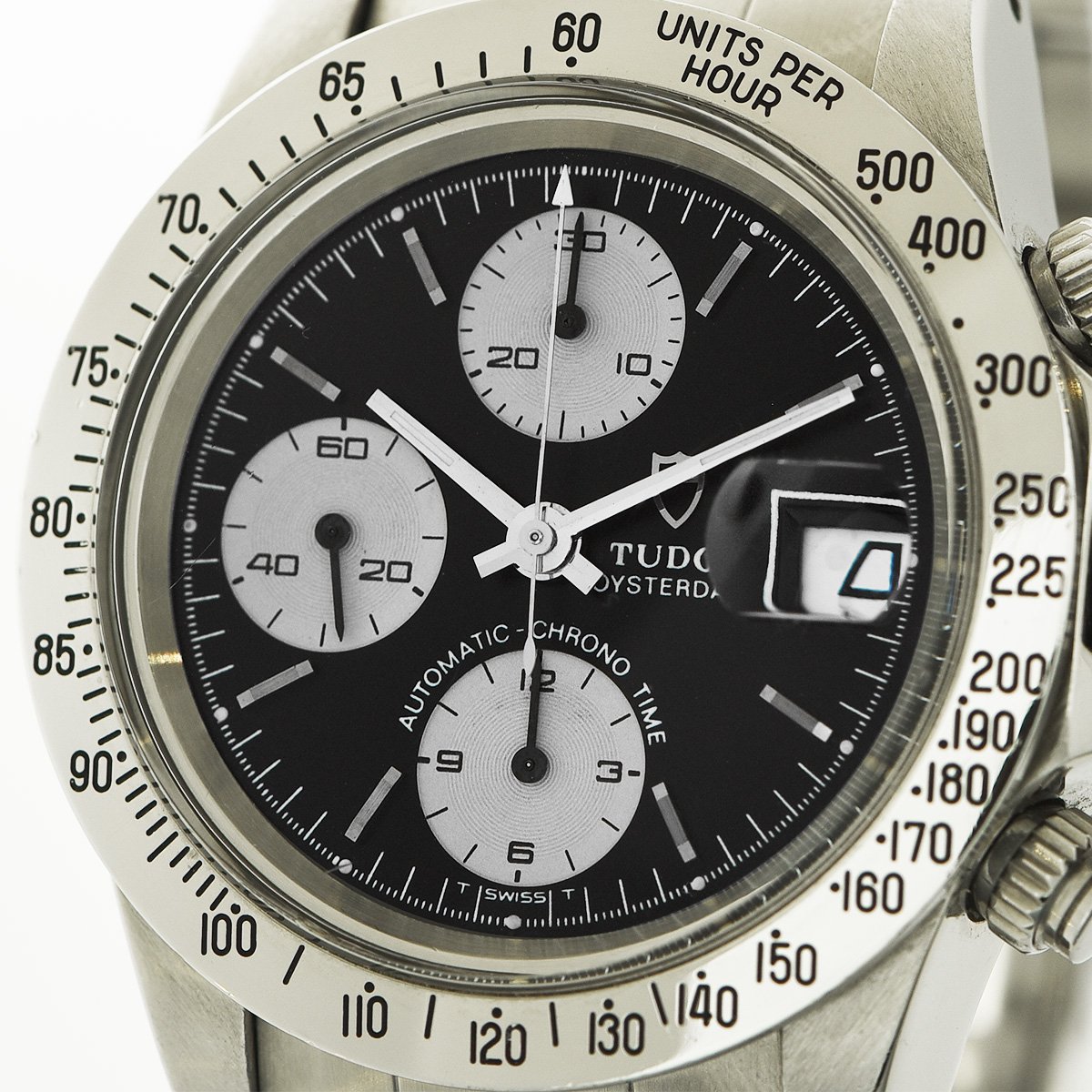 Tudor Oysterdate Big Block Silver 79180 with papers - Bonanno Jewelry