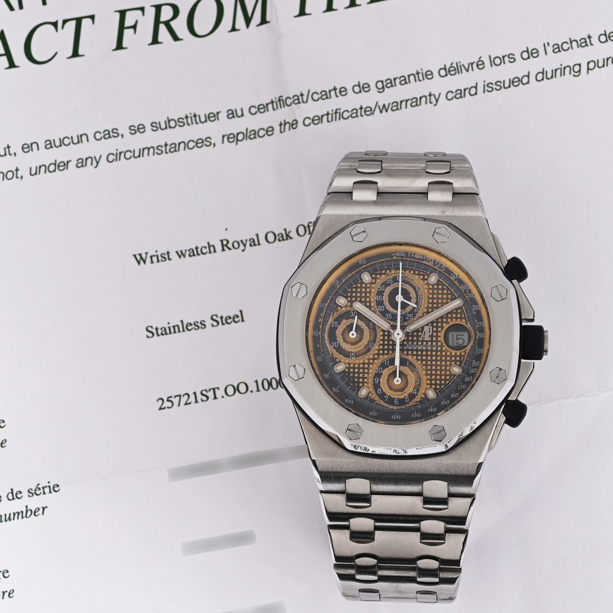 Audemars Piguet Royal Oak Offshore Chronograph Tropical Dial 25721ST ...