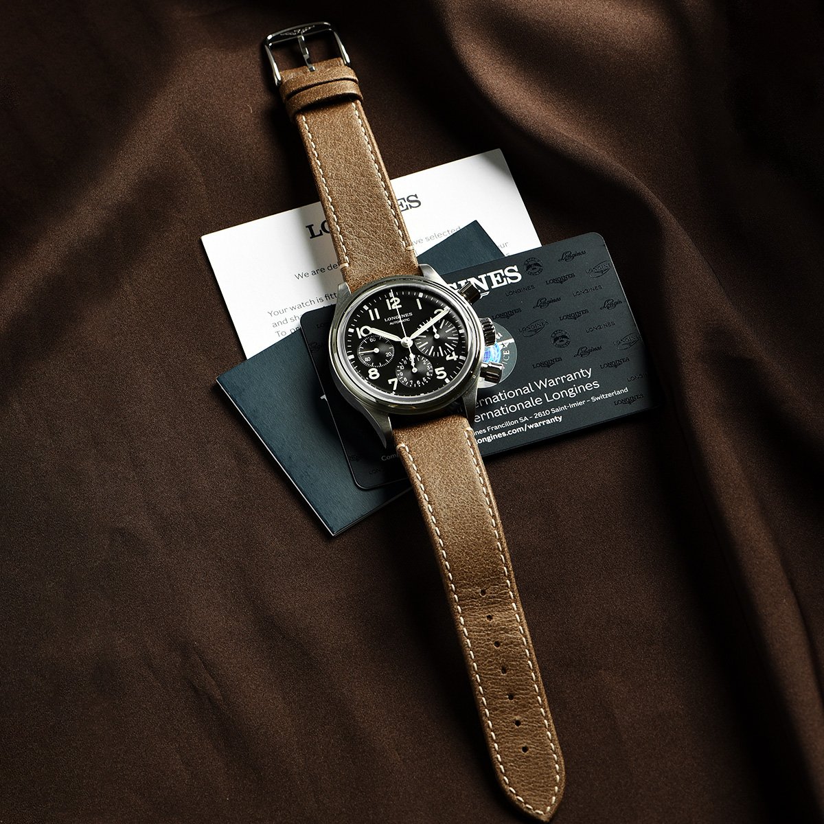 Longines Avigation Bigeye Chronograph 41mm Black Dial L28164 with ...