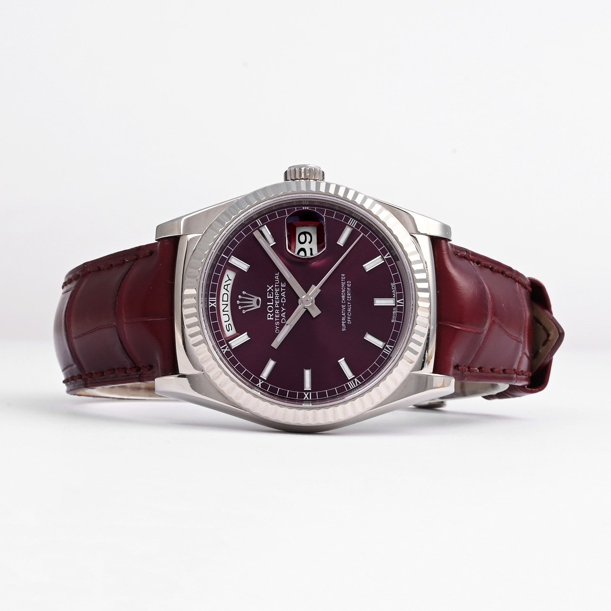 Rolex Day-Date 36 118139 Cherry Dial Fullset - Gioielleria Bonanno