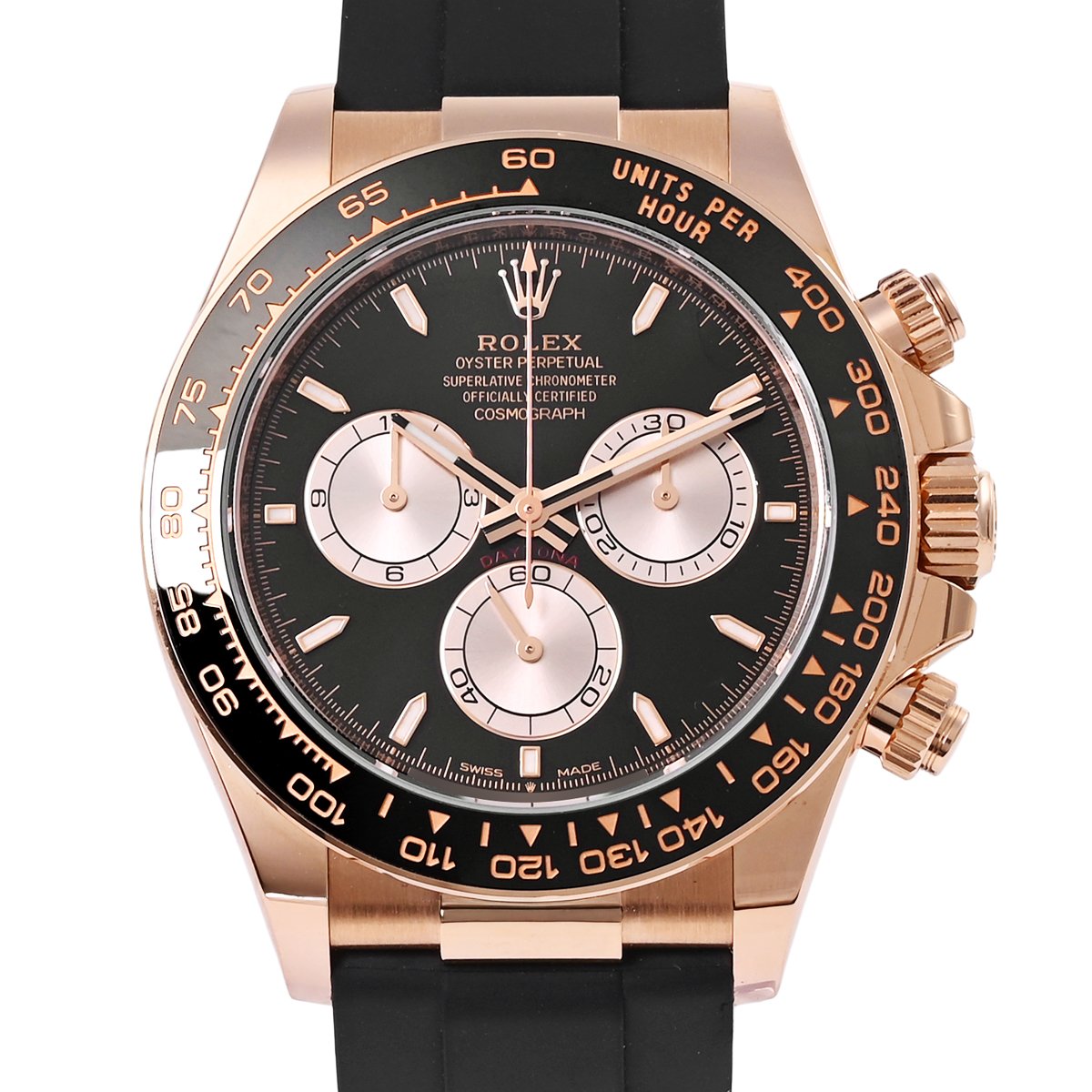 Rolex Daytona Cosmograph Rose Gold Oysterflex 126515LN Black Fullset ...