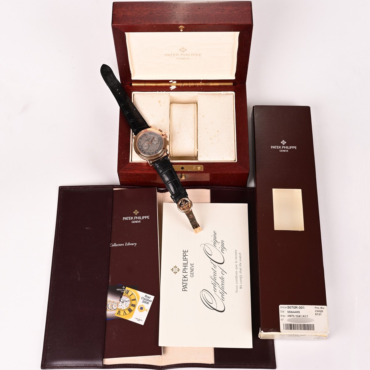 Patek Philippe Chronograph Rosegold 5070R Fullset - Bonanno Jewelry