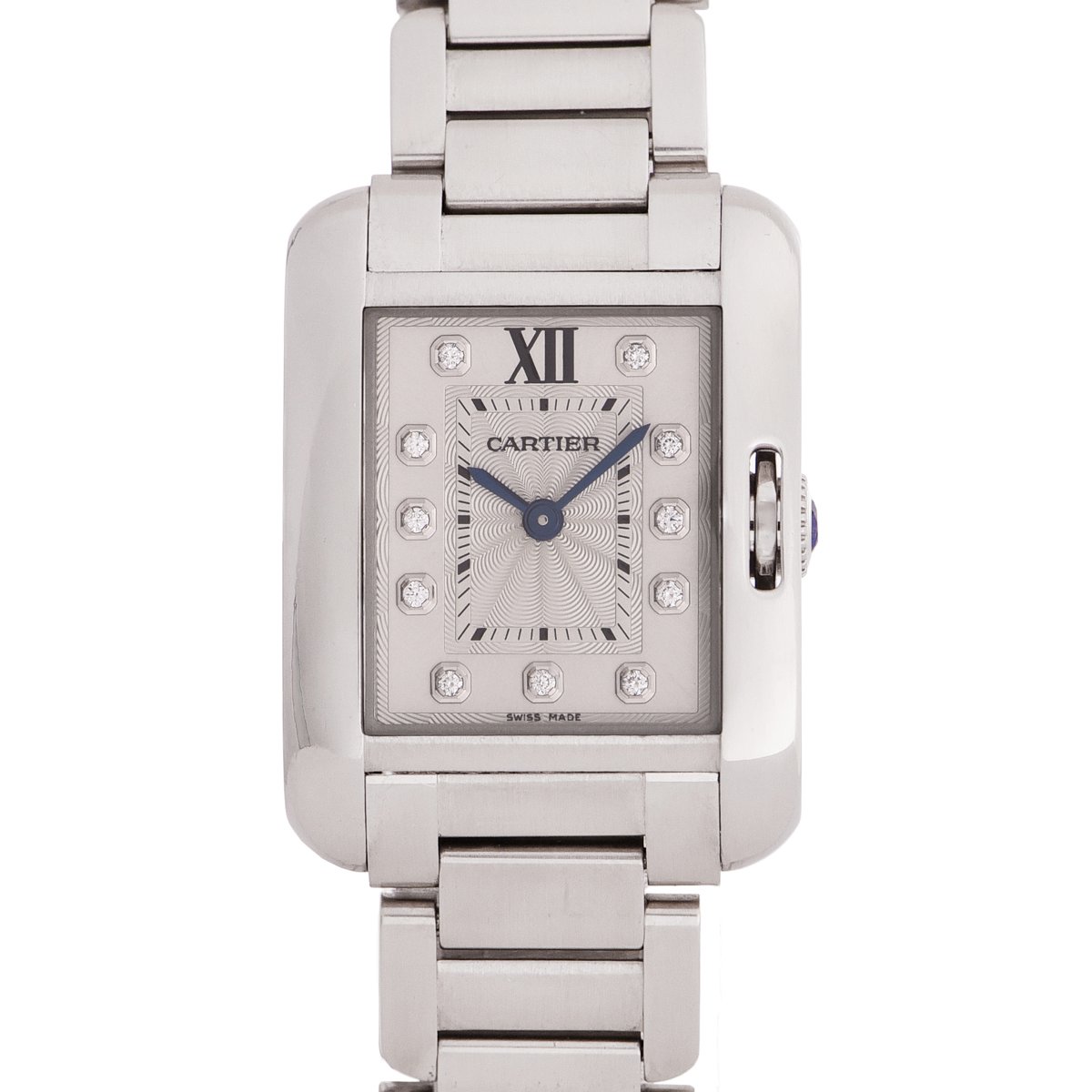 Cartier Tank Anglaise 3485 Diamond dial - Gioielleria Bonanno