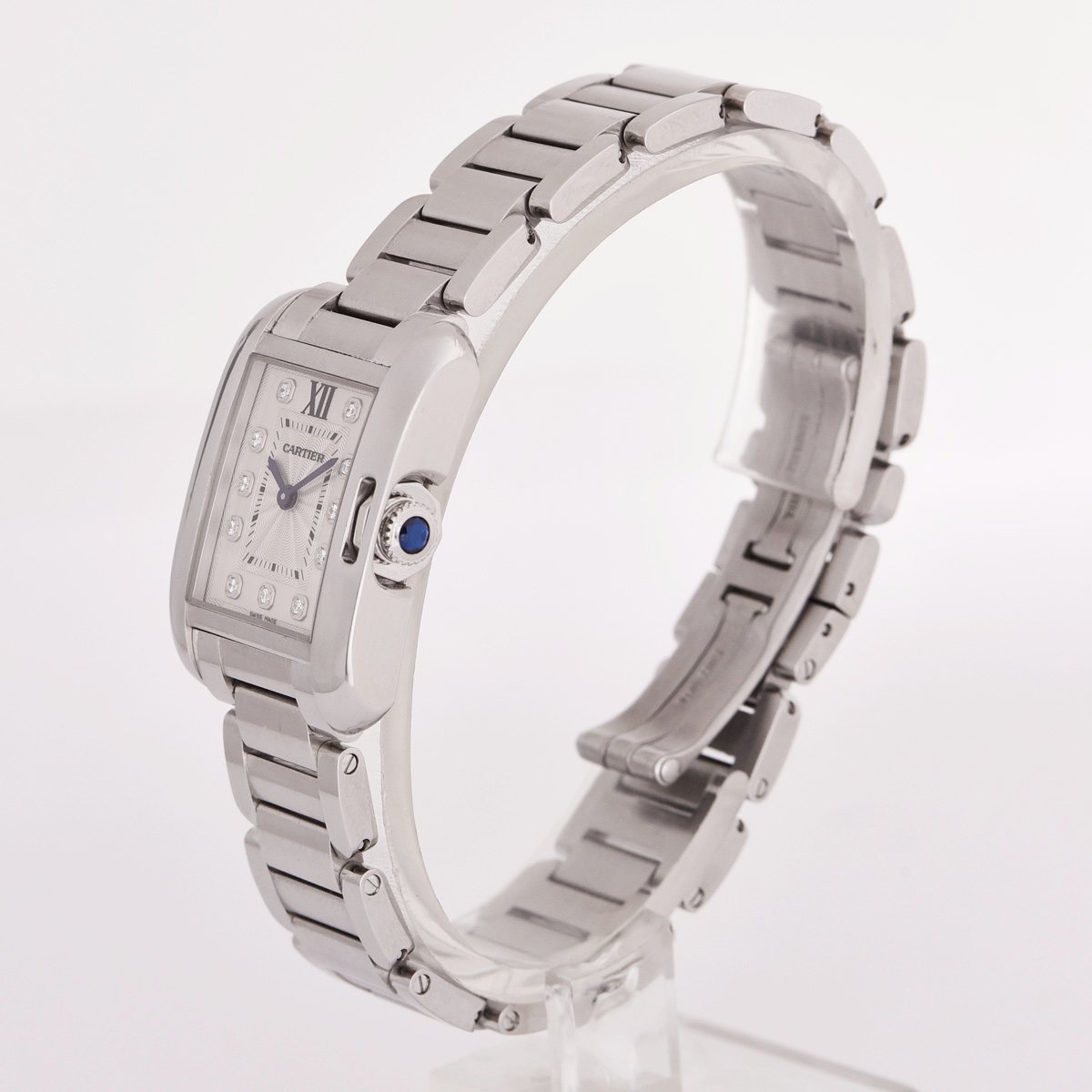 Cartier Tank Anglaise 3485 Diamond dial - Gioielleria Bonanno